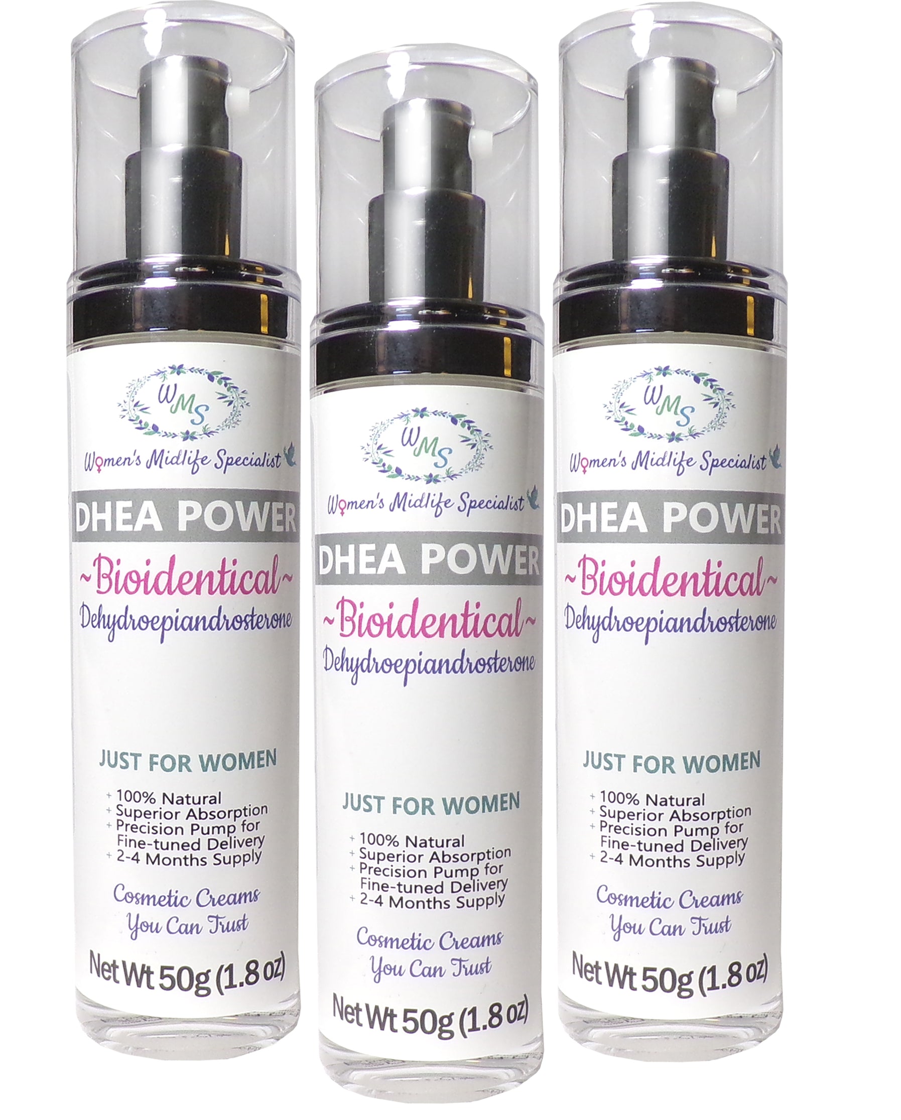 DHEA POWER 3-Pack - DHEA USP in an All Natural Cream (Save $35.50 on 3 ...
