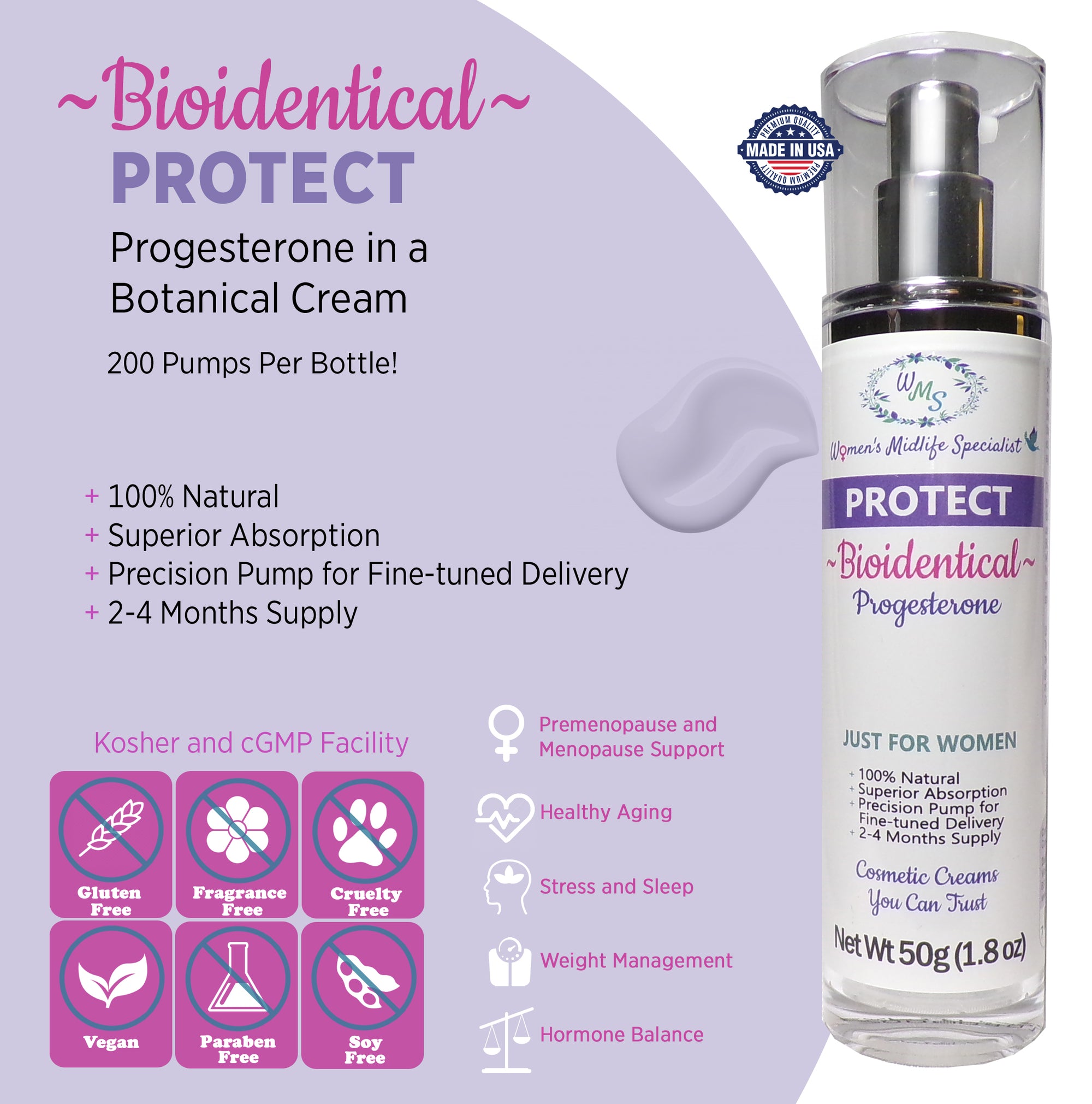Protect - Progesterone USP in an All Natural Cream (Save $35.50 ...