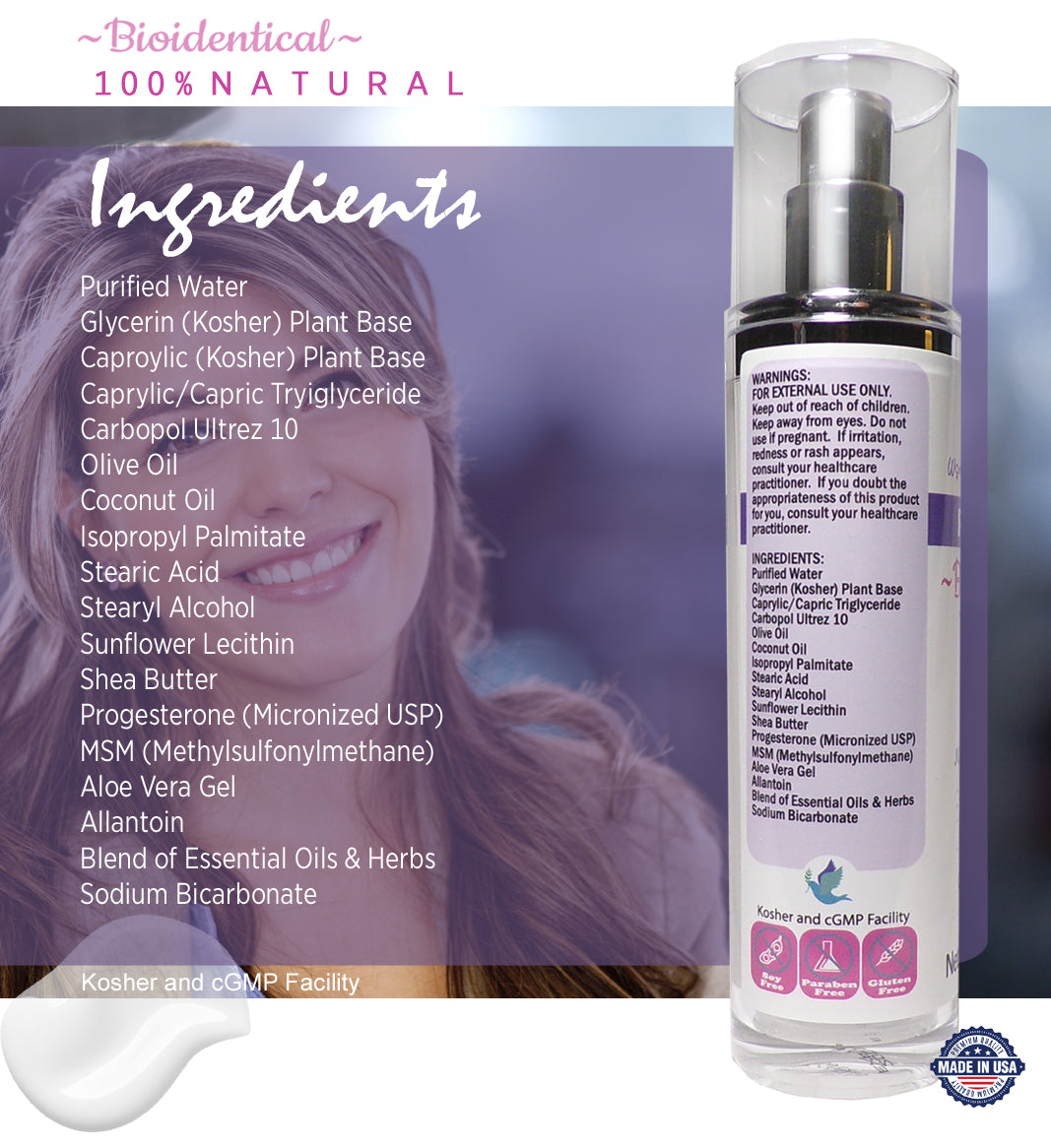 PROTECT - Progesterone USP in an All Natural Cream - 200 Pumps Per Bot ...